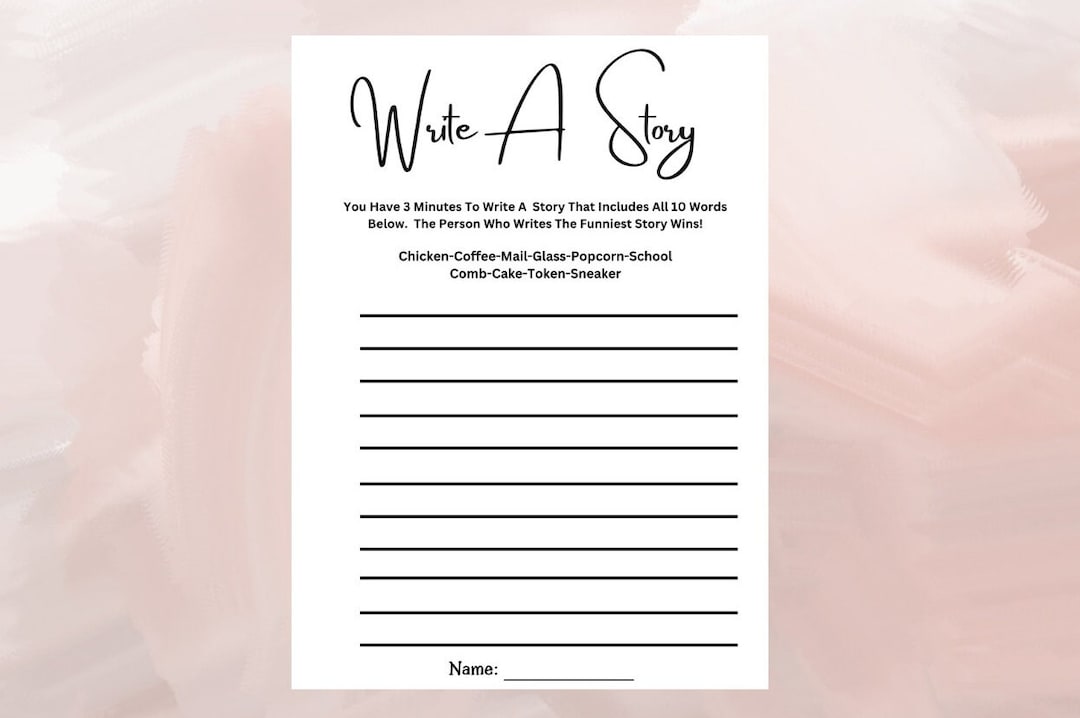 Write A Story Icebreaker Game | Icebreaker Printable Games | Icebreaker ...