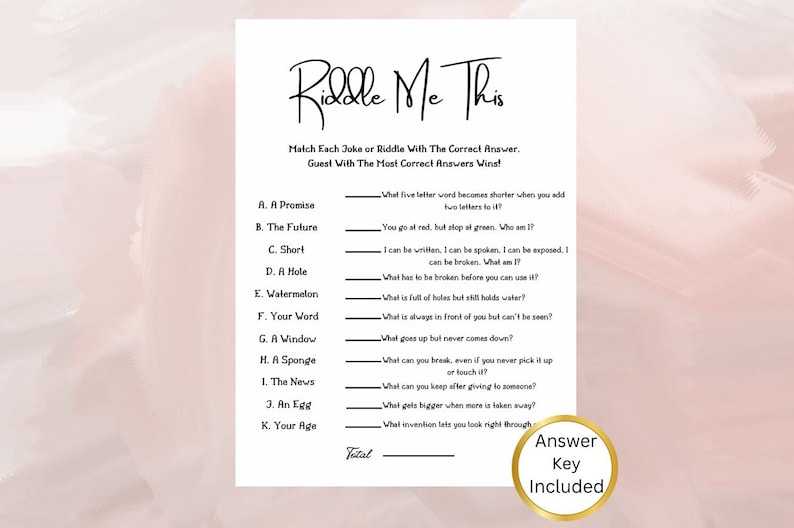 Riddle Me This Icebreaker Game, Icebreaker Questions, Printable Dinner ...