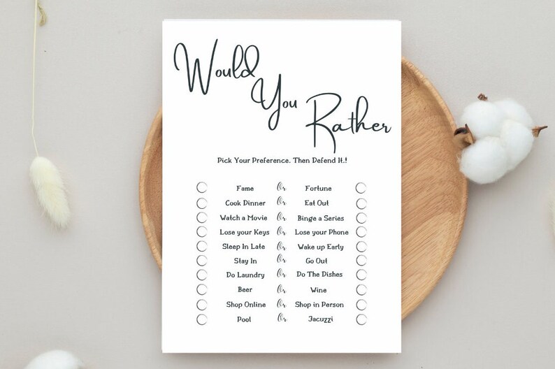 Would You Rather Icebreaker Game | Icebreaker Printable Games ...