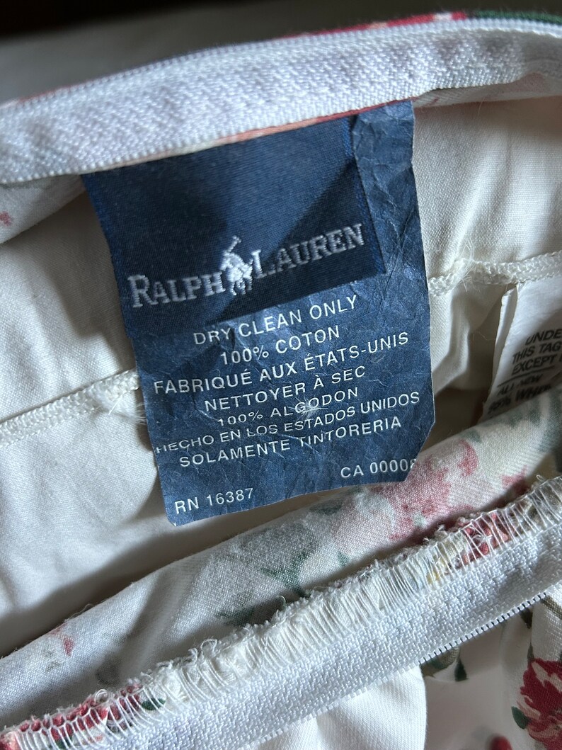 Vintage Ralph Lauren Petticoat Ruffled Floral Pillows Pair of 20” With ...