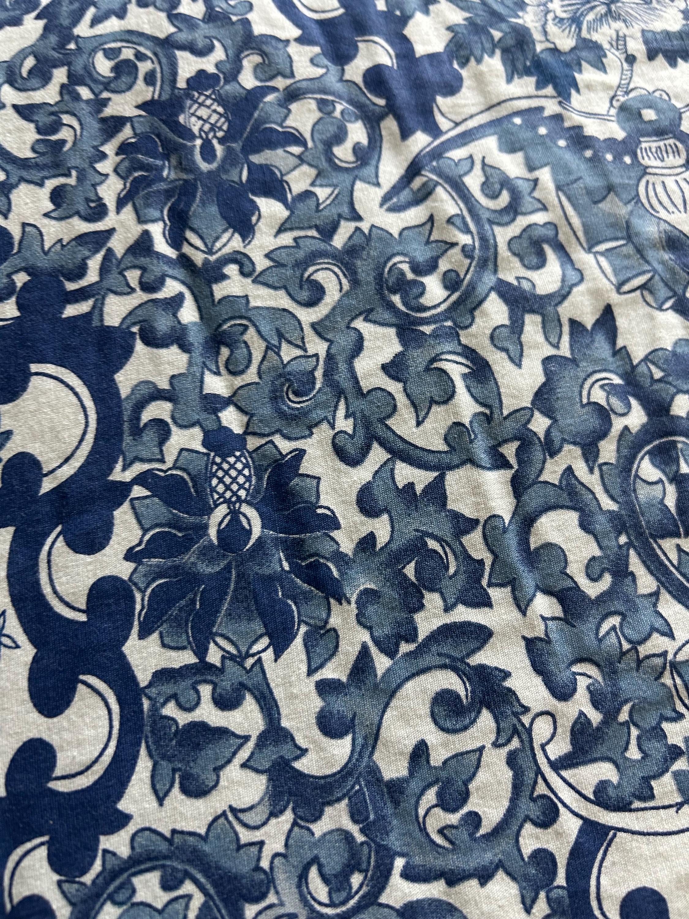 Vintage Ralph Lauren Tamarind Porcelain Bird Blue White Stripe ...