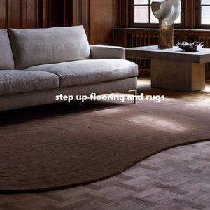 Hand Tufted Kidney Shape Modern Wool Handmade Area Rug Hand - Etsy