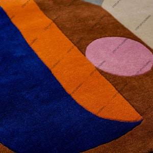 Designer Hand Tufted Wool Area Rug Modern Area Rug Handmade Area Rug ...