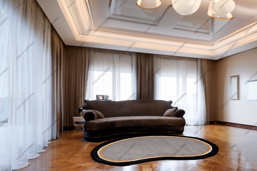 Irregular Oval Shape Kidney - Ivory 100% Pure New Zealand Wool Handmade ...