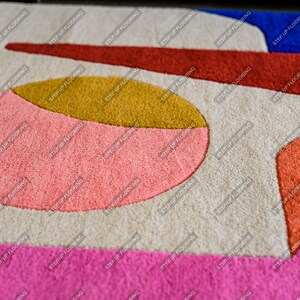 Hand Tufted Kidney Shape Modern Wool Handmade Area Rug Hand Loom Rugs ...