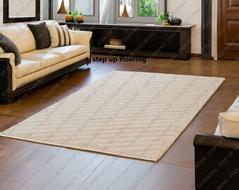 Abstract Ivory Hand Tufted Designer Wool Rug 3x5 5X8 8X10 9X12 - Etsy