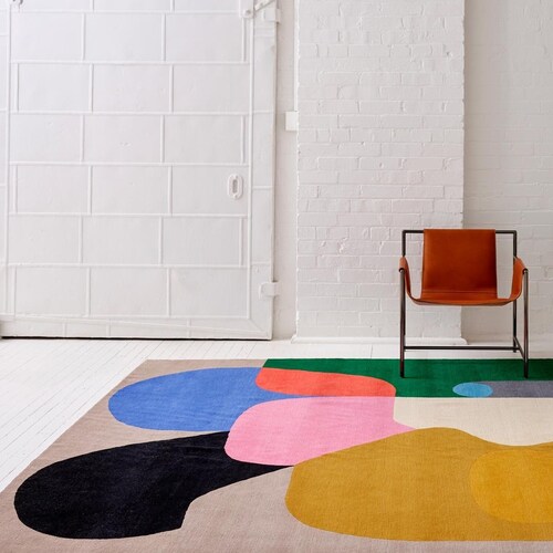 Multi Color Abstract Designer Hand Tufted Rug for Living Room - Etsy