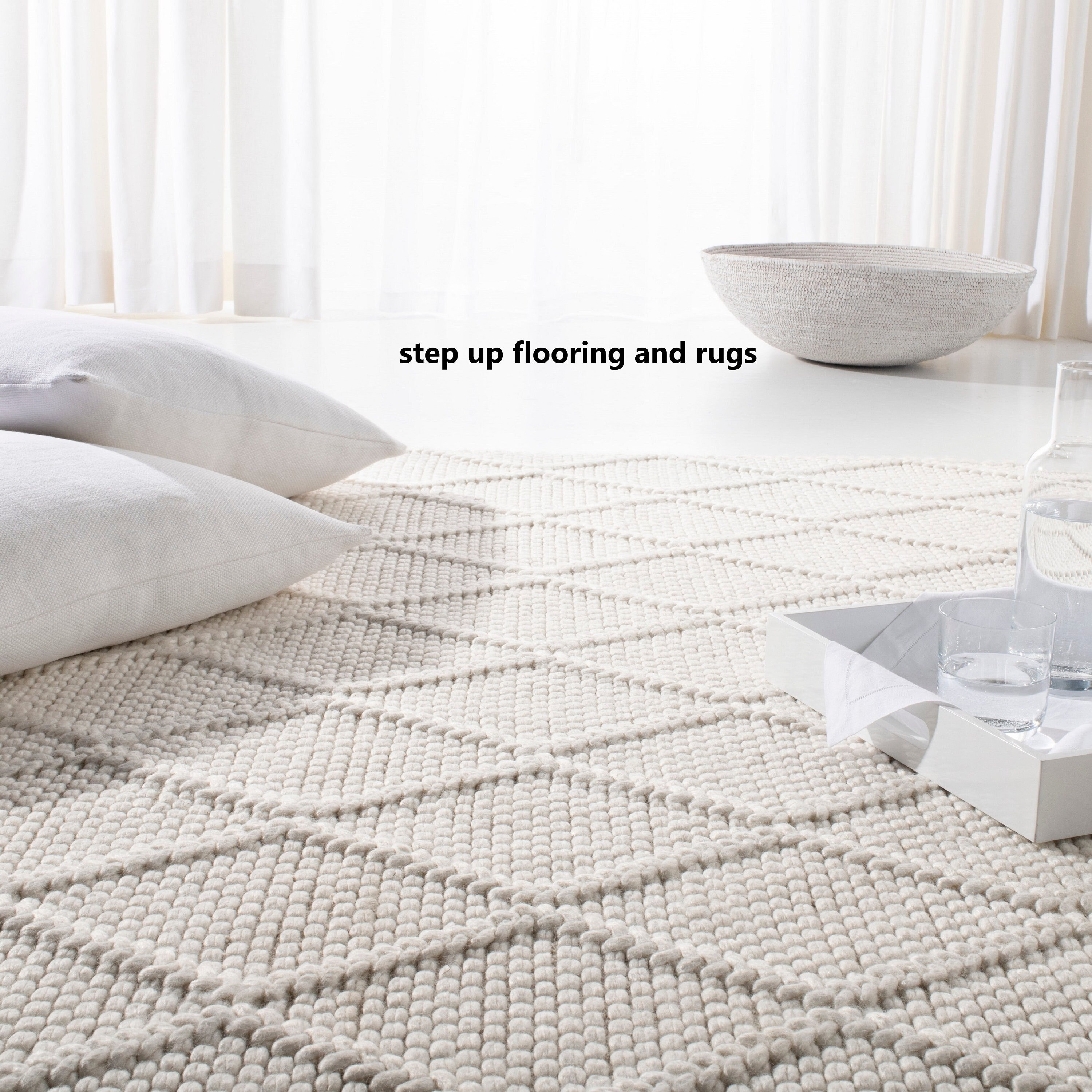 Hand-knitted Chunky Wool Indoor Area Rug - Etsy UK