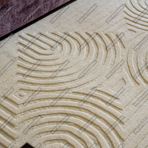 Abstract Ivory Hand Tufted Designer Wool Rug 3x5 5X8 8X10 9X12 - Etsy