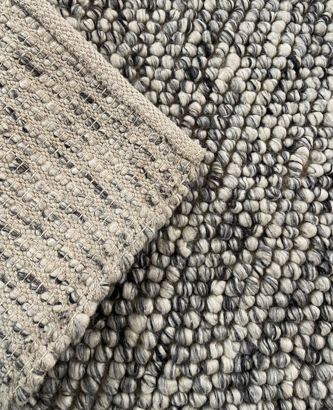 Hand-knitted Chunky Wool Indoor Area Rug - Etsy