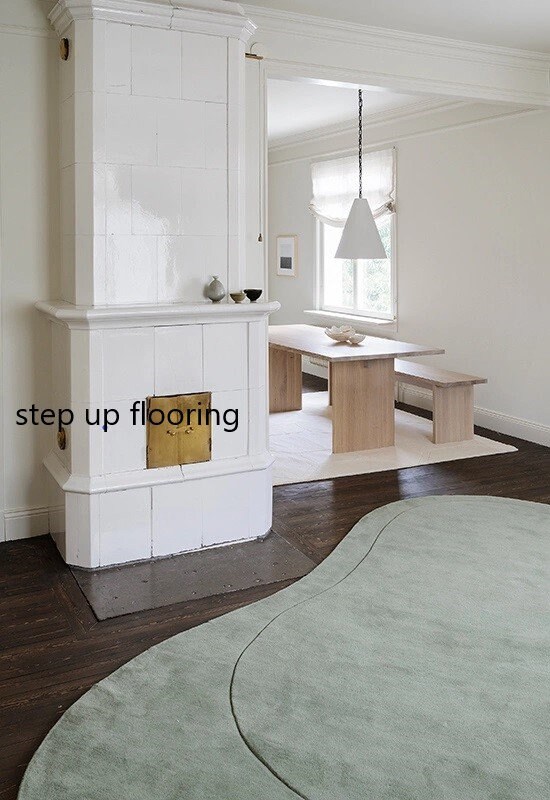 Blue Hand Tufted Kidney Shape Modern Wool Handmade Area Rug - Etsy