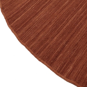 Kilim-loom White Rust Red Swedish Flat-weave Rug Scandinavian Wool ...