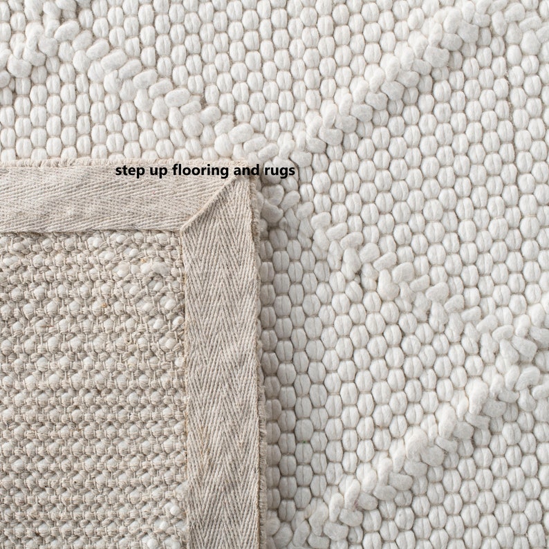 Hand-knitted Chunky Wool Indoor Area Rug - Etsy