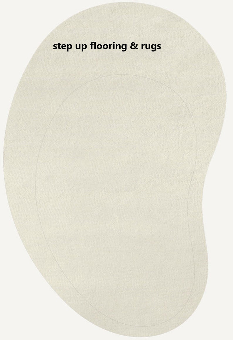 Hand Tufted Kidney Shape Modern Wool Handmade Area Rug Hand - Etsy