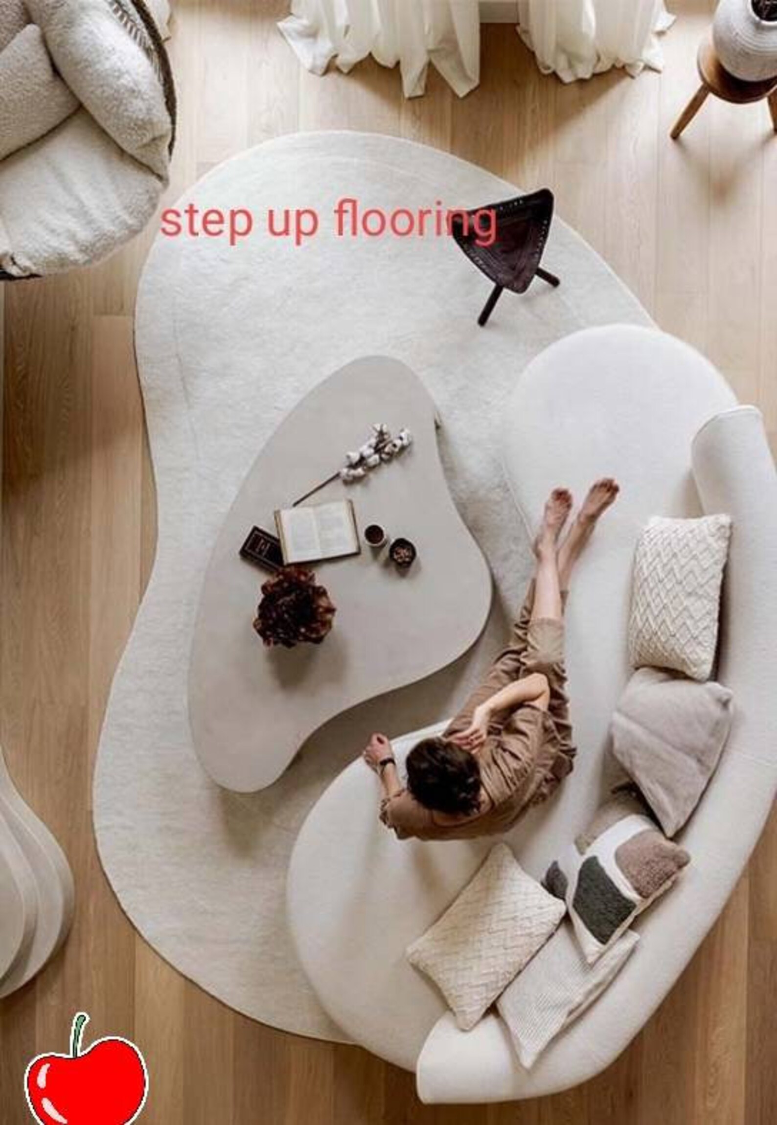 Blue Hand Tufted Kidney Shape Modern Wool Handmade Area Rug - Etsy