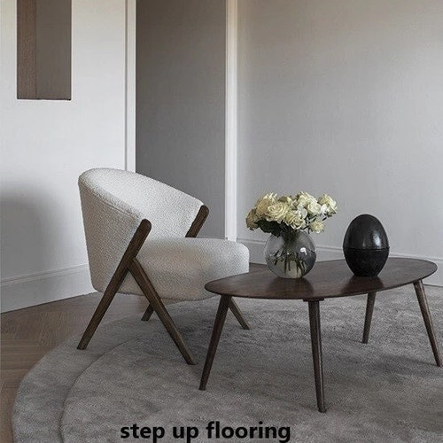 Blue Hand Tufted Kidney Shape Modern Wool Handmade Area Rug - Etsy