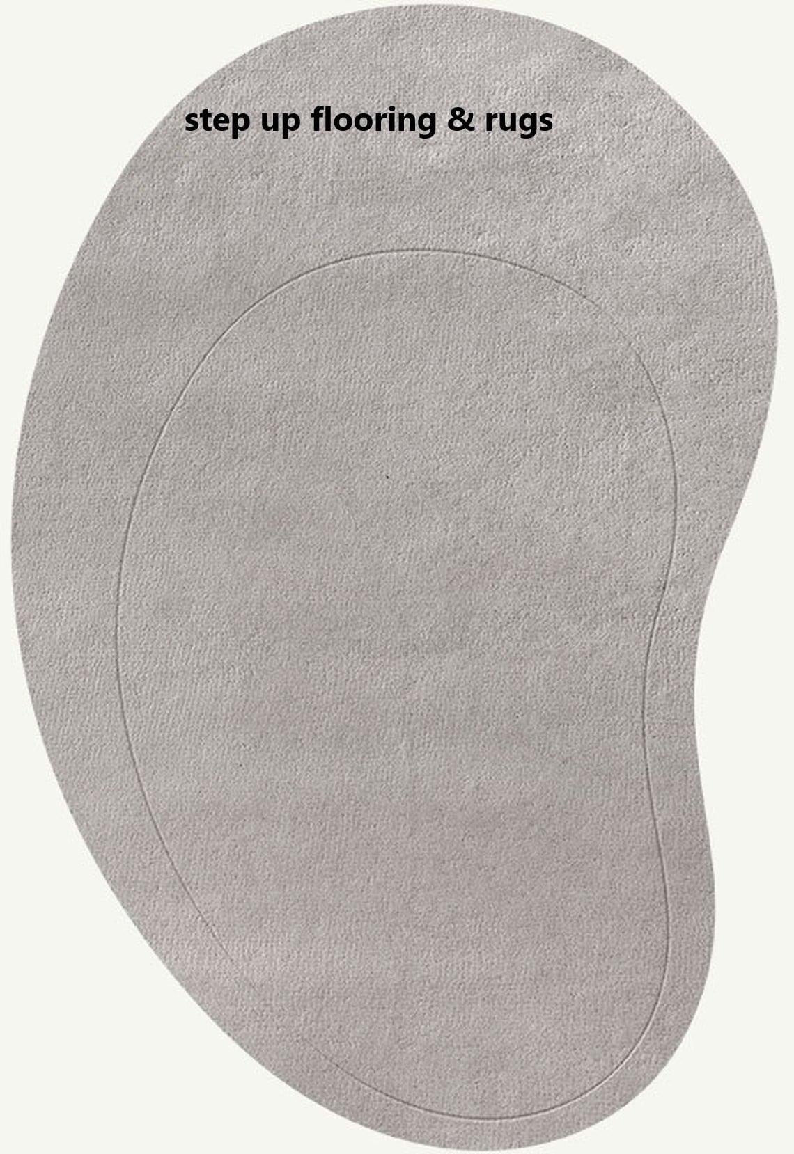 Hand Tufted Kidney Shape Modern Wool Handmade Area Rug Hand | Etsy