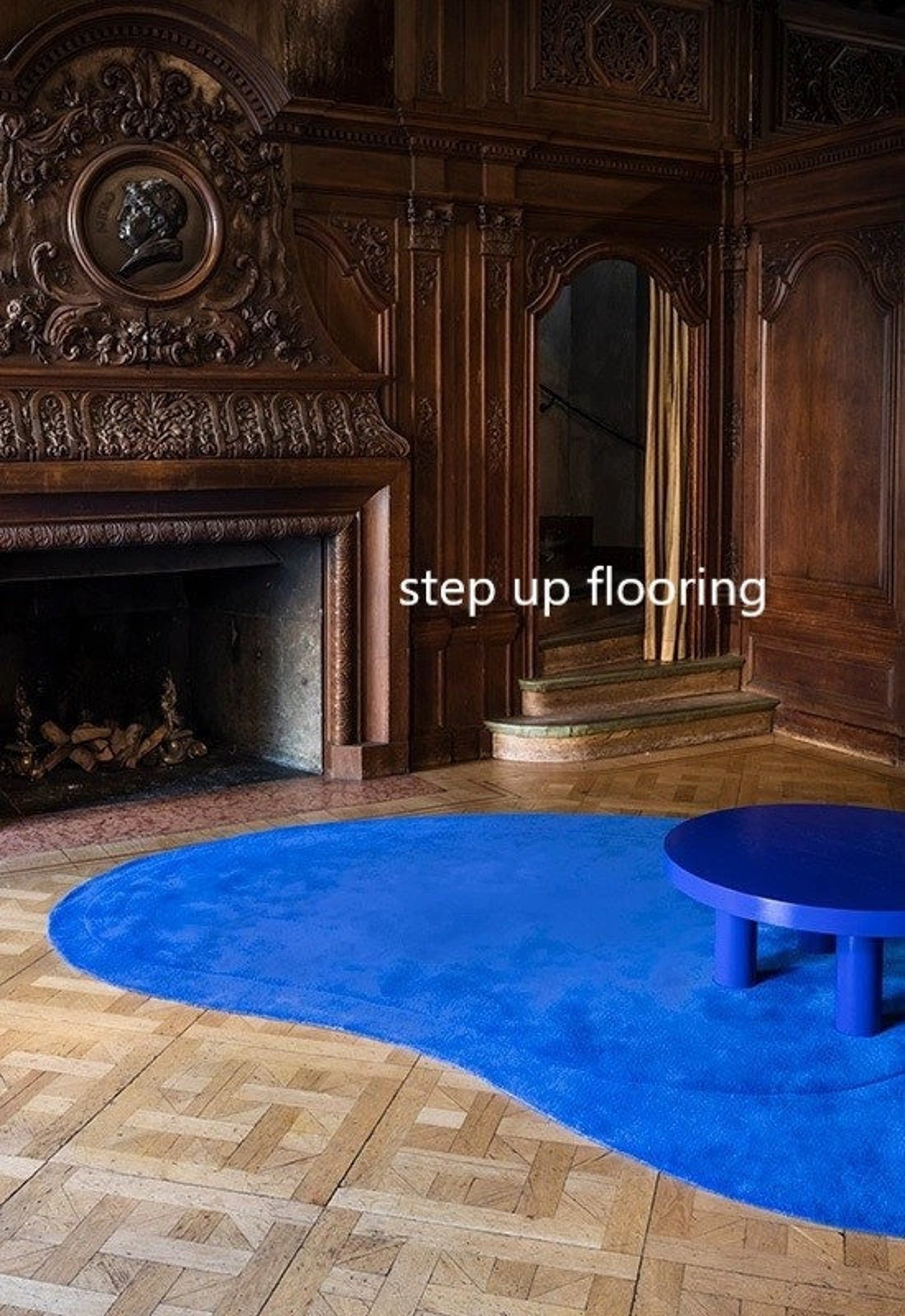 Blue Hand Tufted Kidney Shape Modern Wool Handmade Area Rug - Etsy