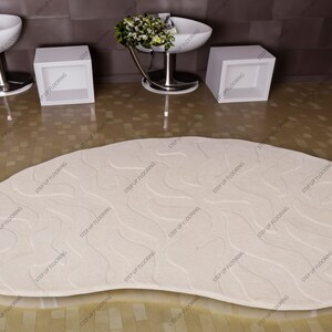 Hand Tufted Kidney Shape Modern Wool Handmade Area Rug Hand Loom Rugs ...