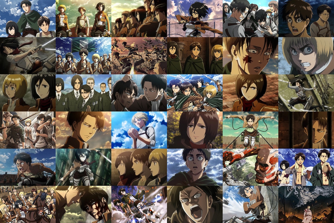 Attack on Titan Collage Poster Anime Wall Collage AOT | Etsy
