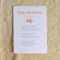 The Orange Poem Wall Print - Etsy