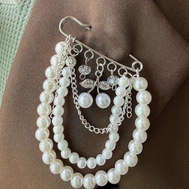 Elegant Pearl Safety Pins - Etsy