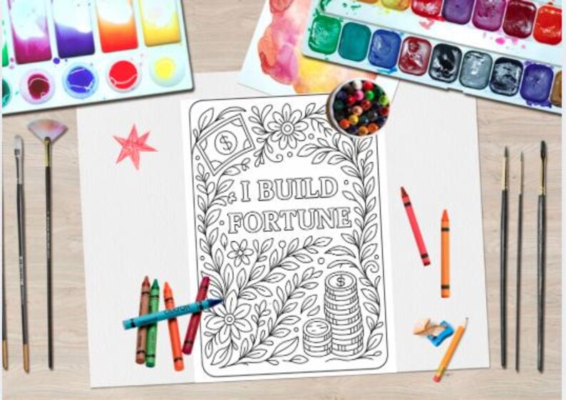 Money Affirmations Coloring Pages | 30-day Wealth Manifestation ...