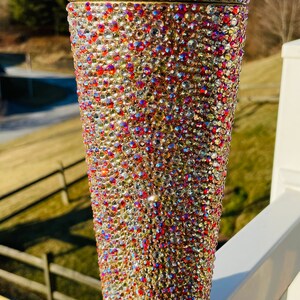 Glass Rhinestone Tumbler Starbucks Rhinestone Cup Christmas - Etsy