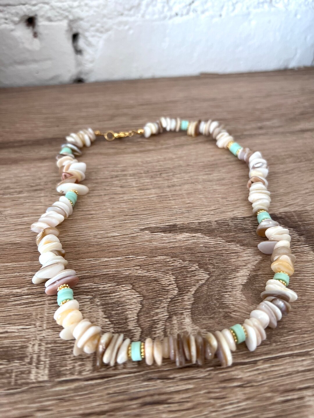 Natural Shell Beads Beaded Necklace | Shell Beaded Necklace | Seashell ...
