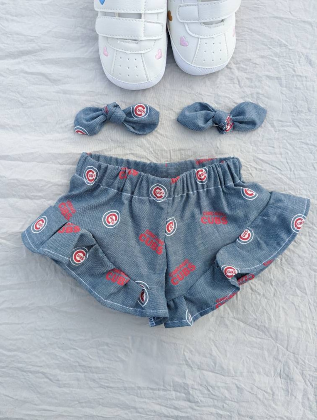 Chicago Cubs Girls Flutter Shorts Game Day Outfit Little Girl Baseball ...
