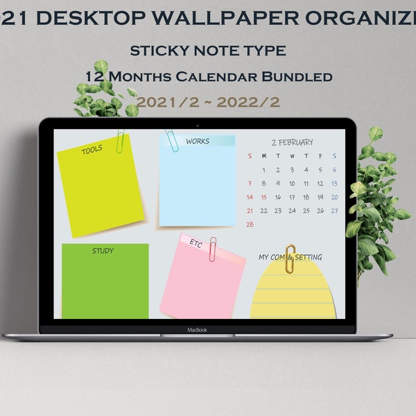 2022 Desktop Wallpaper With Monthly Calendar - Etsy
