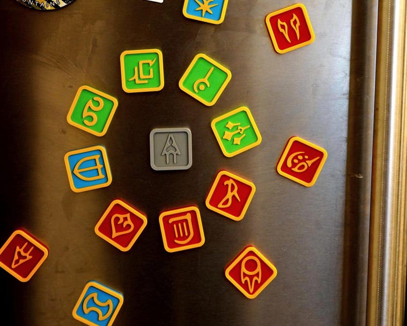 FFXIV Job Icon Magnetic Board - FF14 Decor, Fridge Magnet - Swappable ...