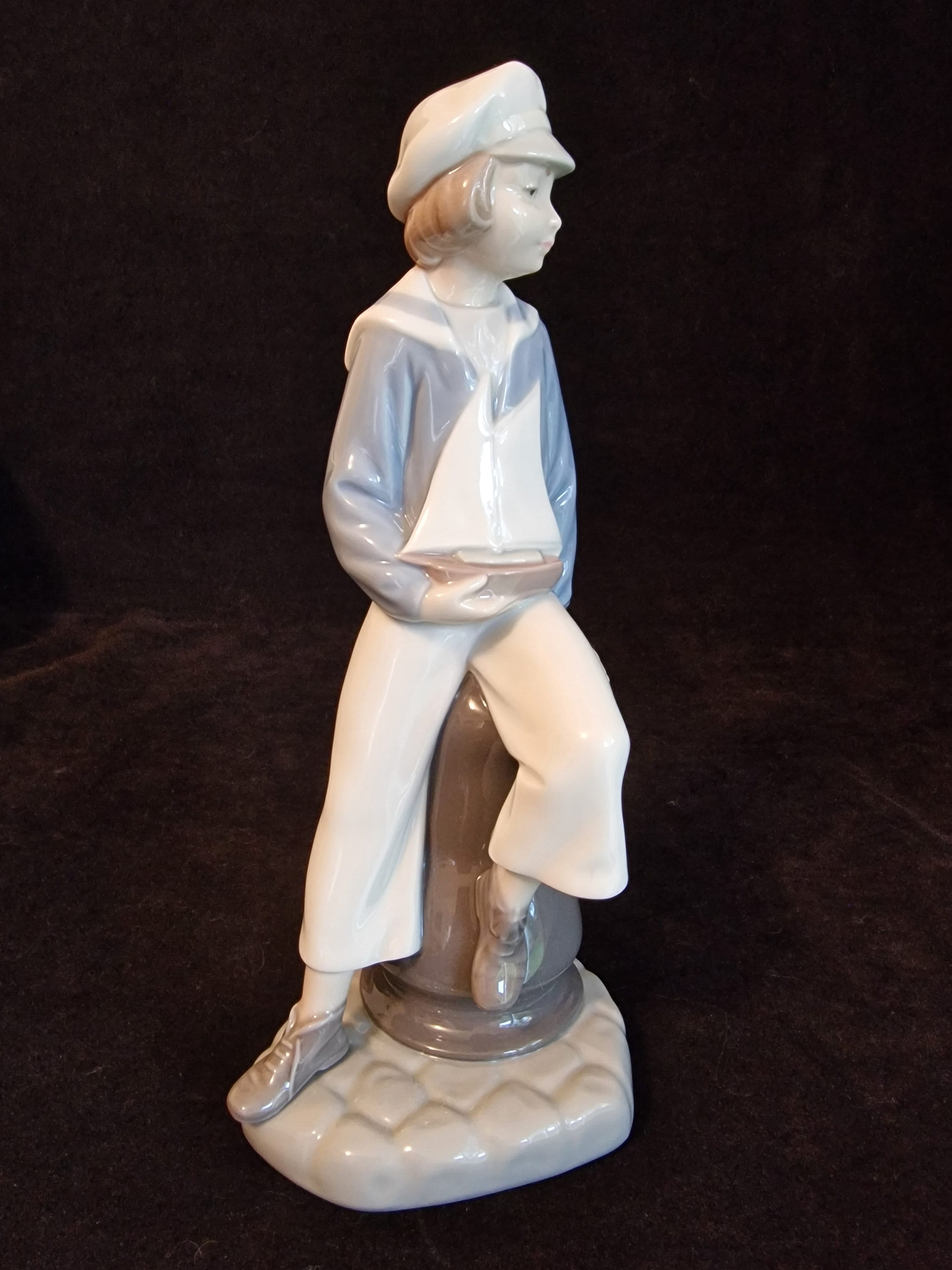 Vintage Spanish Porcelain Figurine 'young Sailor' or 'boy With Yacht ...