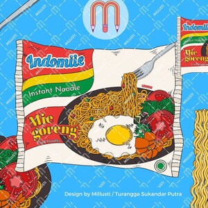 Indomie Fried Noodle SVG | Indomie Goreng SVG | Indonesian Food Asian ...