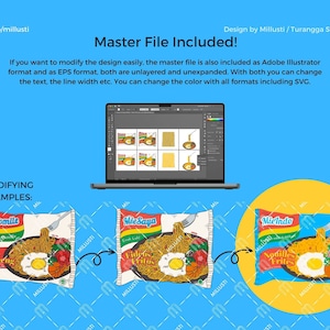 Indomie Fried Noodle SVG | Indomie Goreng SVG | Indonesian Food Asian ...