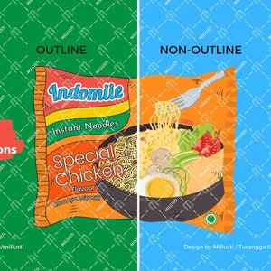 Indomiie Chicken Special Noodles SVG | Indonesian Food Indomie Ayam ...