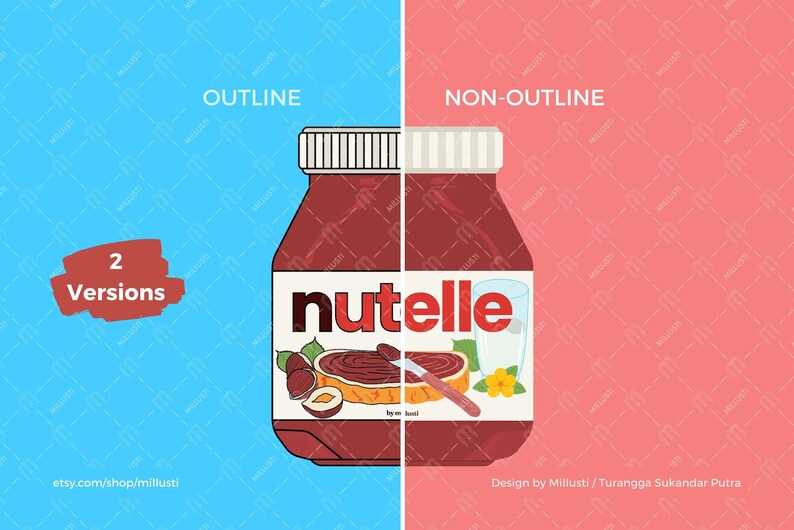 Nutella SVG Clipart Hazelnut Cocoa Spread Nutella Jar Label EPS Vector ...