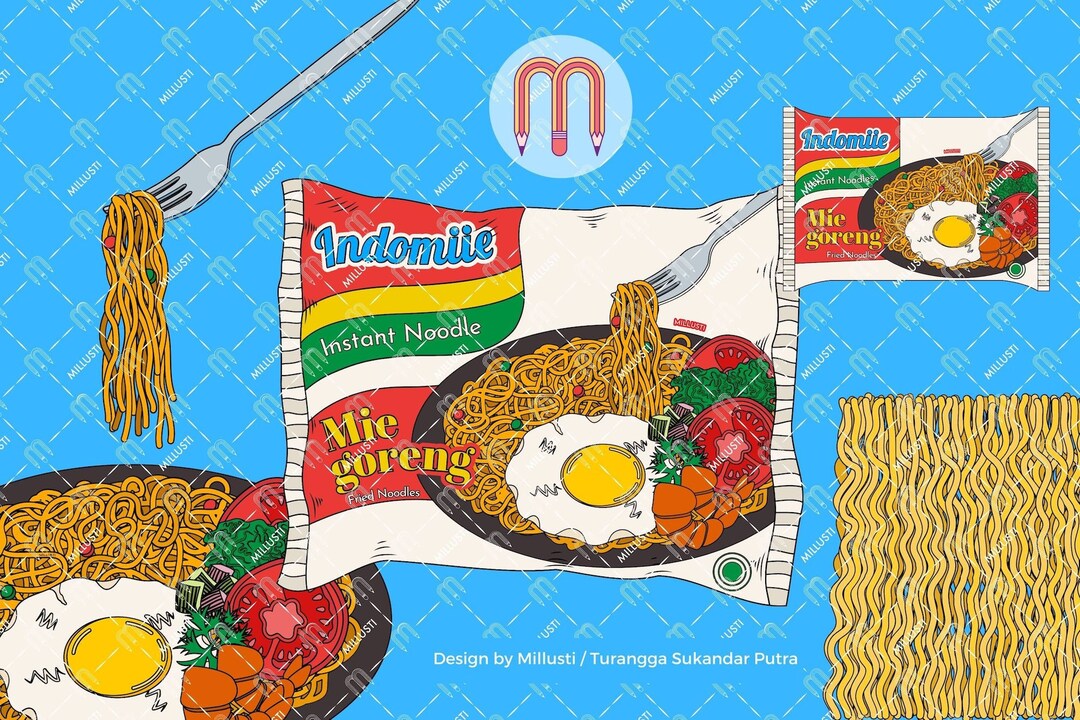 Indomie Fried Noodle SVG | Indomie Goreng SVG | Indonesian Food Asian ...
