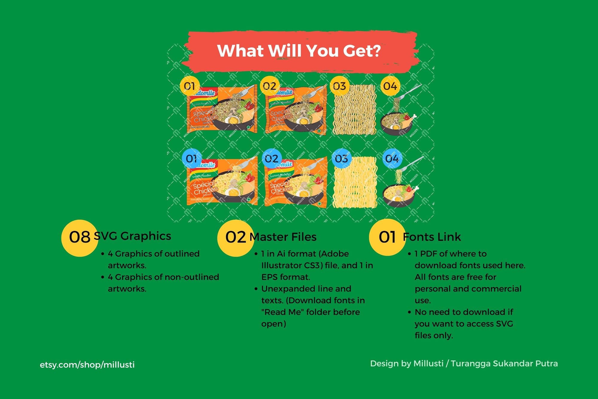 Indomiie Chicken Special Noodles SVG | Indonesian Food Indomie Ayam ...