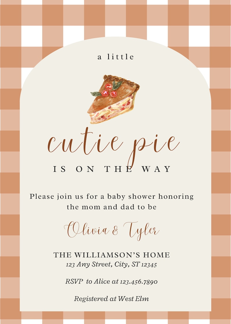 Little Cutie Pie Baby Shower Fall Baby Shower Little Cutie - Etsy