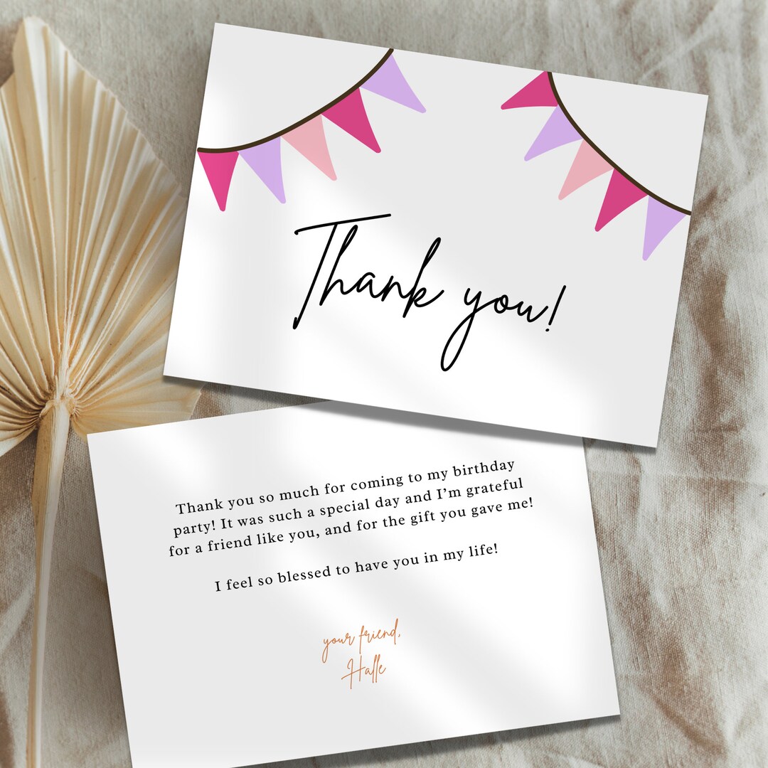 Cheerleader Birthday Thank You Card: Gymnastics Party (printable PDF ...