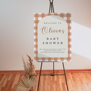 Little Cutie Pie Baby Shower Welcome Sign Template | Fall Baby Shower ...