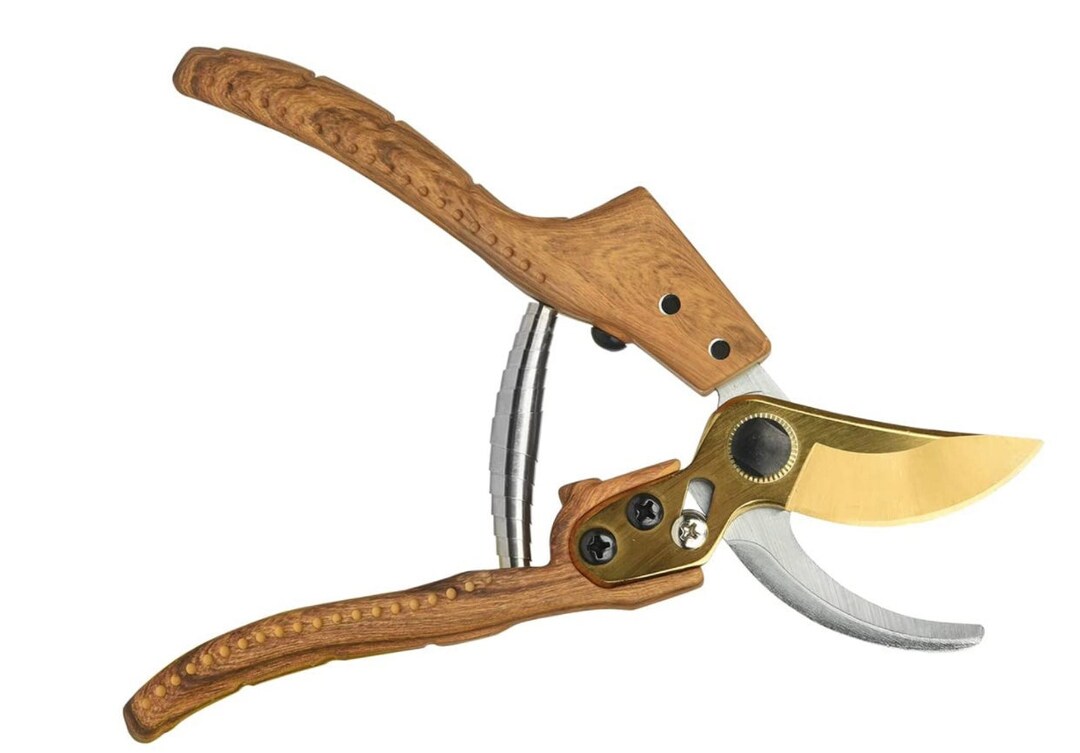 ORGANIC Wooden Natural Rustic Garden Shears for Flowers, Trees, Plants ...