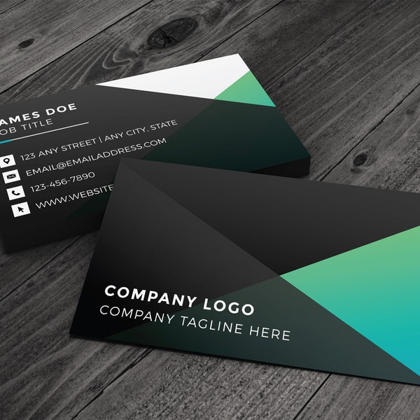 Triangle Business Cards - Etsy