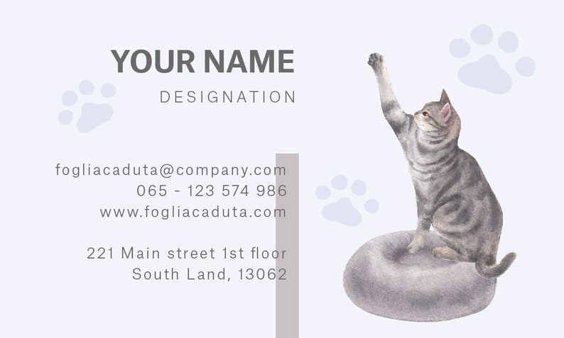 Premium Printed Business Card: Cat Sitting - Etsy