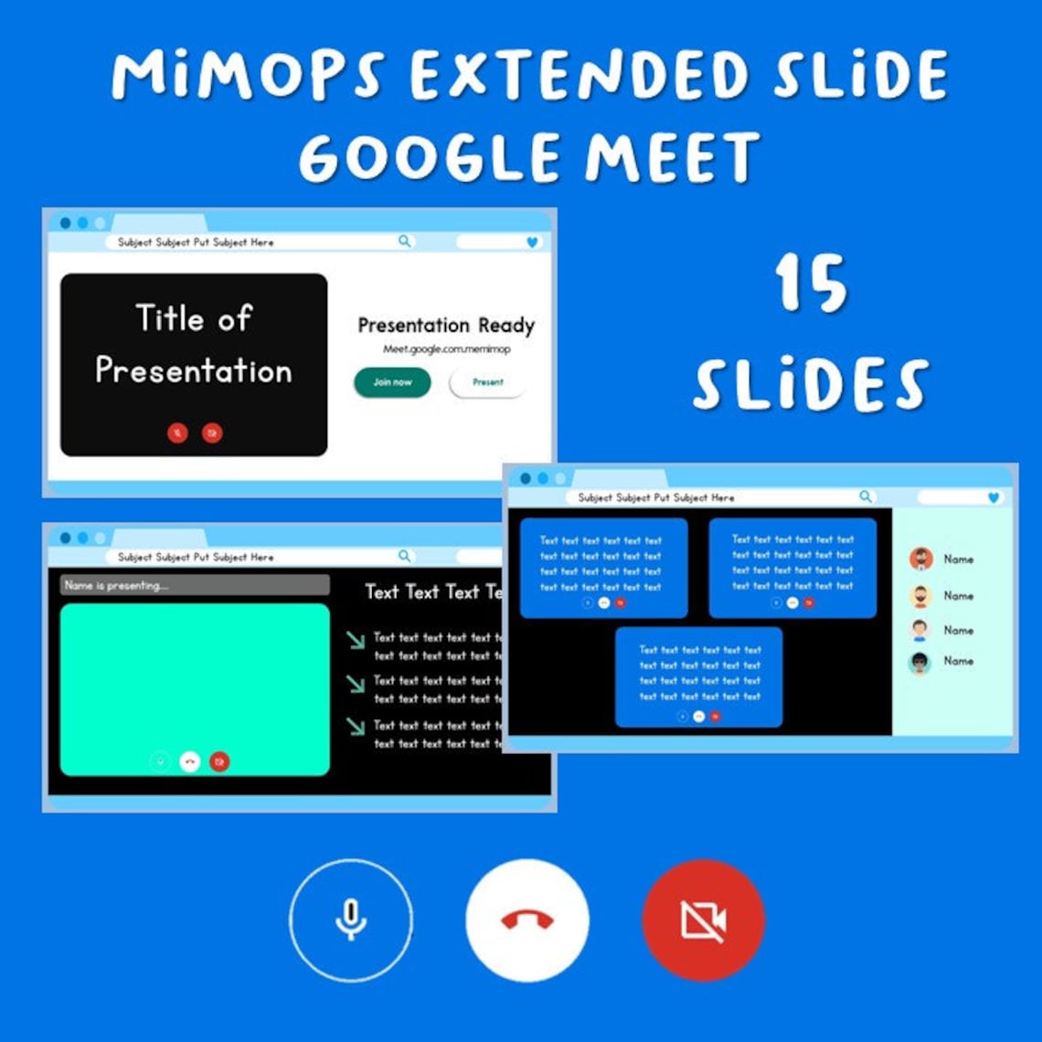 Google Meet Powerpoint Slides - Etsy