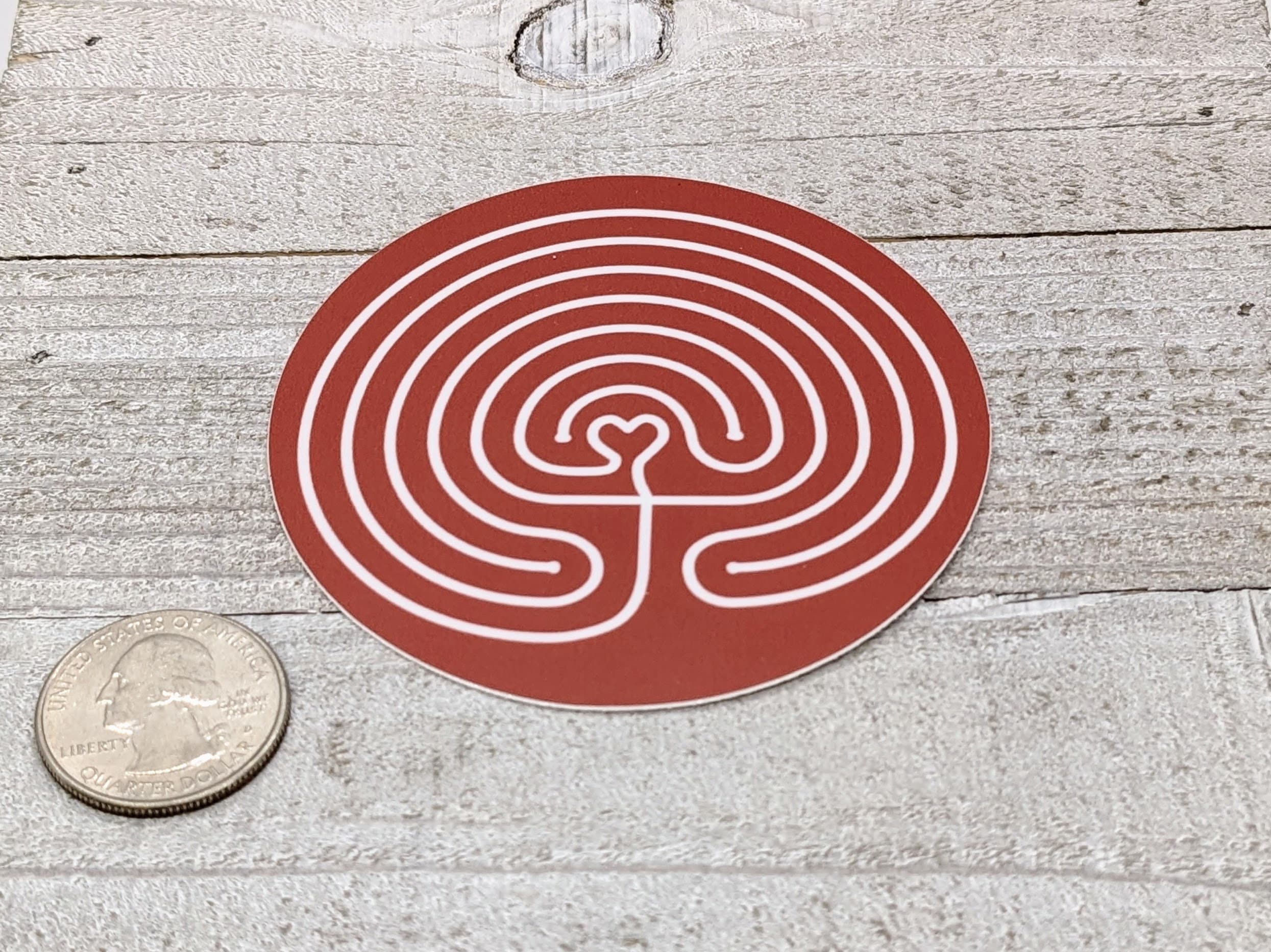 Meditation Sticker Classical Labyrinth Boho Sticker 7 - Etsy