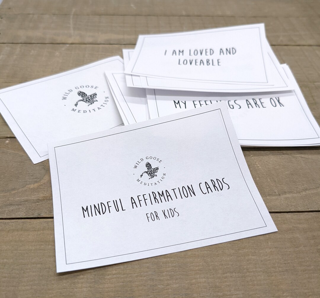 Kid’s Affirmation Cards Mindfulness for Kids Mantra Flash Cards for ...