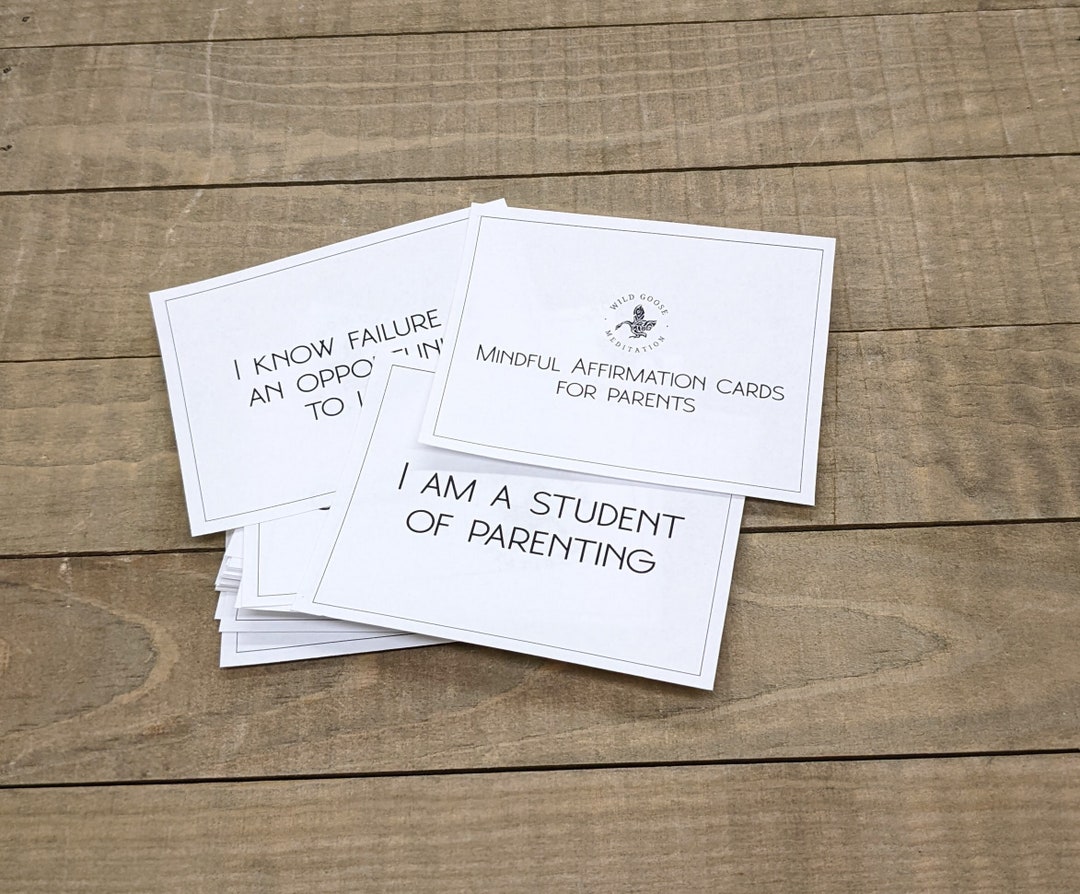 Mindful Parenting Affirmation Cards: Positive Mantras (PDF Printable ...