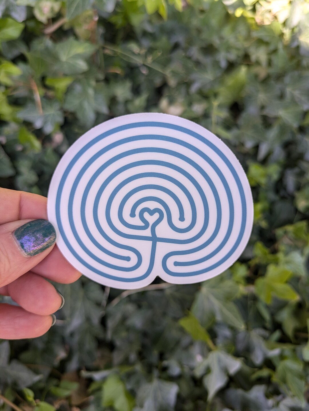 Heart Labyrinth Sticker: Boho Mindfulness Vinyl Label - Etsy